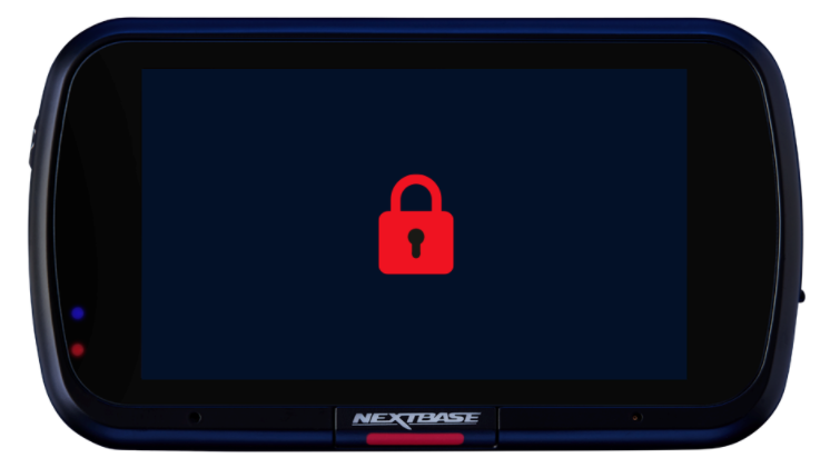 A red padlock appears on the screen – Nextbase UK